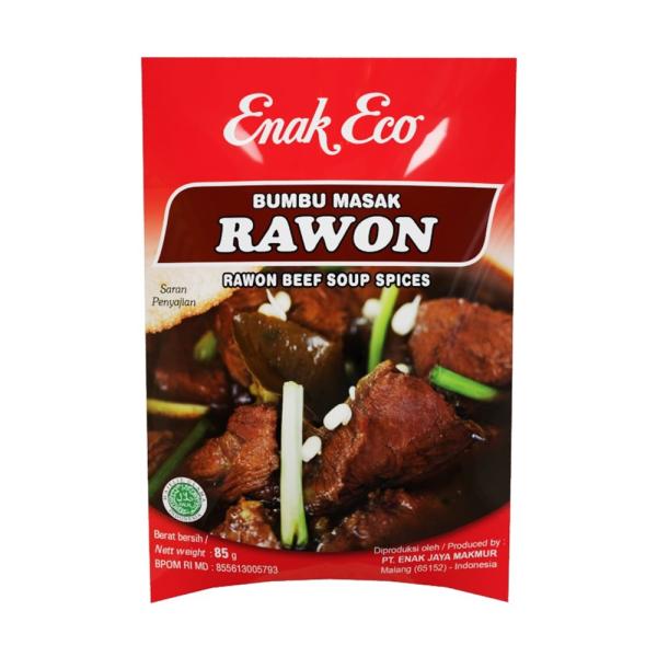 Enak Eco エナ エコ インスタント調味料 Bumbu Masakシリーズ Rawon ラウォン 85g 海外直送品厳選したスパイスを使用したインスタント調味料です。ラウォンとは、バリ島で広く食べられている黒い色のスープが特徴的なスパ...