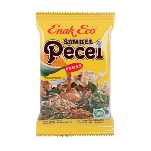 Enak Eco エナ エコ Sambel Pecel サンバル プチェル 袋入り 185g Pedas 海外直送品ピーナッツとスパイスを組み合わせた甘辛いピーナッツソースです。【内容量】 185g (200g)【生産国】 インドネシア 以...