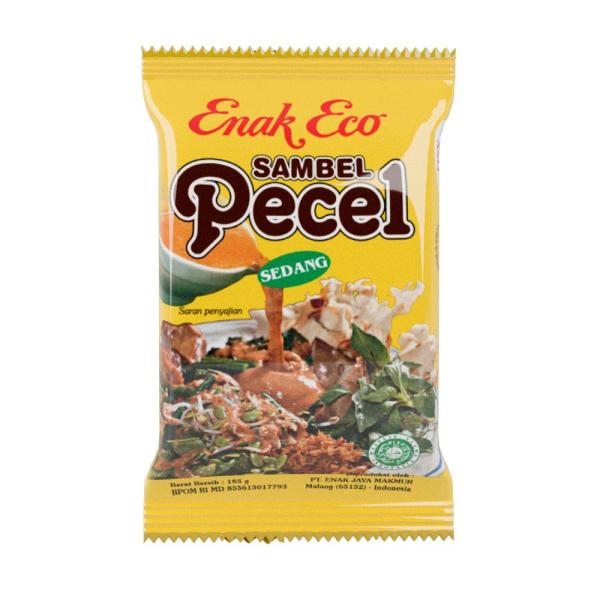 Enak Eco エナ エコ Sambel Pecel サンバル プチェル 袋入り 185g Sedang 海外直送品ピーナッツとスパイスを組み合わせた甘辛いピーナッツソースです。【内容量】 185g (200g)【生産国】 インドネシア ...