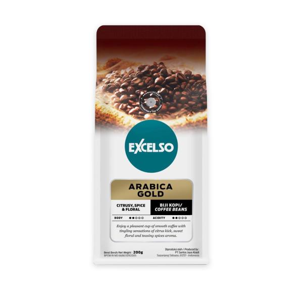 Excelso エクセルソ インドネシアコーヒー Arabica Gold アラビカ ゴールド 200g【内容量】200ｇ (214g)【状態】焙煎豆、極細挽きの2種類以下の点を予めご了承くださいませ(1)お取り寄せさせていただく商品につき...