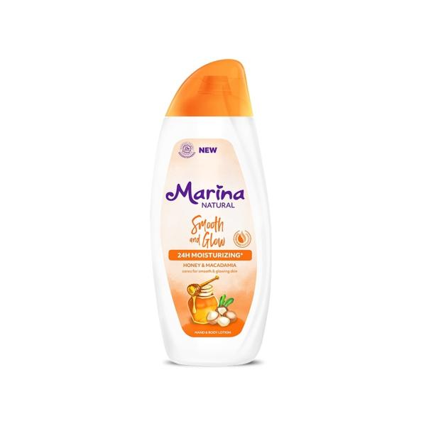 Marina マリナ Natural ナチュラルシリーズ ハンド ボディローション 190ml Smooth &amp; Glow スムース ＆グロー 海外直送品Marinaを代表する看板商品でインドネシアでは1、2を争う人気のハンド＆ボデ...