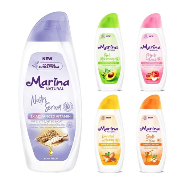 Marina マリナ Natural ナチュラルシリーズ ハンド ボディローション 500ml 海外直送品Marinaを代表する看板商品でインドネシアでは1、2を争う人気のハンド＆ボディローションです。その中でもこちらはスーパーフード配合の...