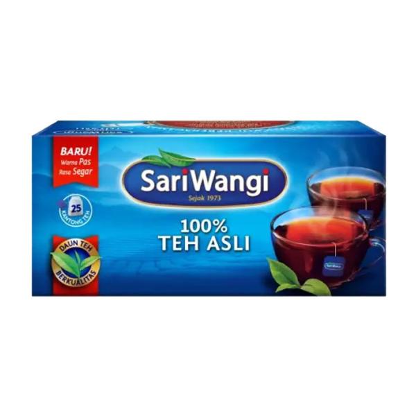 インドネシアの紅茶 ジャワ島の茶葉を使用サリワンギ ティー Sari Wangi 1.85g×25パック入り・1973年発売当初からインドネシアでもっともポピュラーで愛され続けてきた紅茶・バリ島（BALI）のお土産にも大人気！・クセがない香...