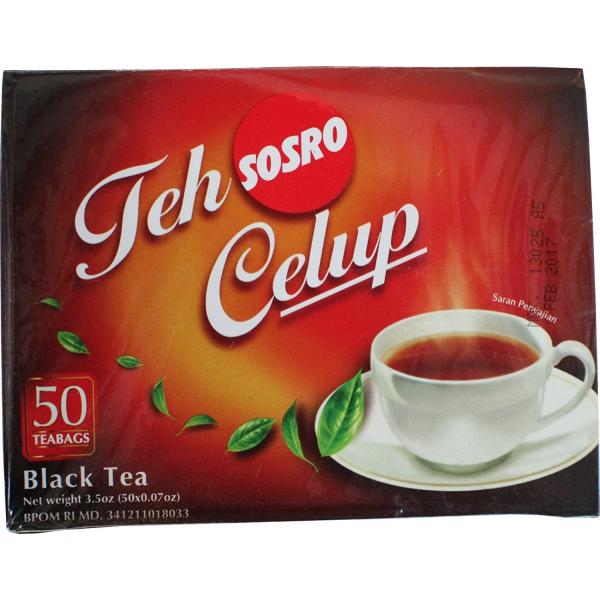Sosroのストレートティー Teh Asli　ティーバッグ Teh Celup タイプインドネシア 西ジャワ州の広大な農園で栽培された茶葉を使用渋みが少なく口当たりのいいサッパリとした味わい【内容量】50 tea bag 入り (150g...