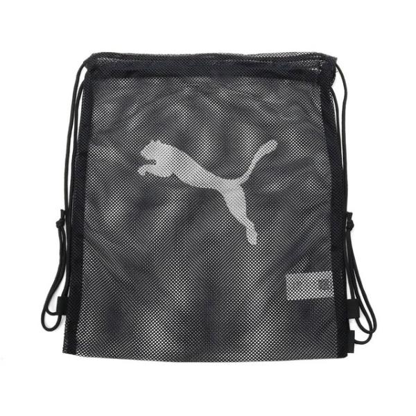 カラー：01/プーマブラック×プーマホワイト素材：合成繊維（ポリエステル）サイズ：39×47cm特徴：グラウンドへ向かうときに手持ちのアイテムを簡単に収納することが可能なメッシュジムサック当店では、実店舗在庫とメーカー在庫で運営しております...