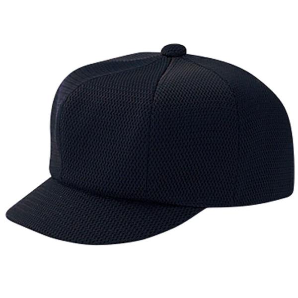素材：ポリエステル100%(タフデイズダブルメッシュ)カラー：2900/ネイビー特徴：野球の審判員、主審、球審専用の帽子。ネイビーカラー。八方型でヒサシが短い4.5cmスタイルで、ボールの行方を見やすくしています。使用素材のタフデイズダブル...