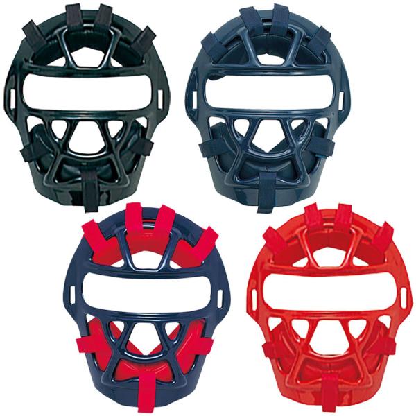 素材：ポリカーボネート重量：約385gカラー：1900/ブラック2900/ネイビー2964/ネイビー×レッド6400/レッド特徴：少年軟式・少年ゴムソフト用マスク。フレームはポリカーボネート製で軽量。SG基準対応・JSBB/全日本軟式野球連...