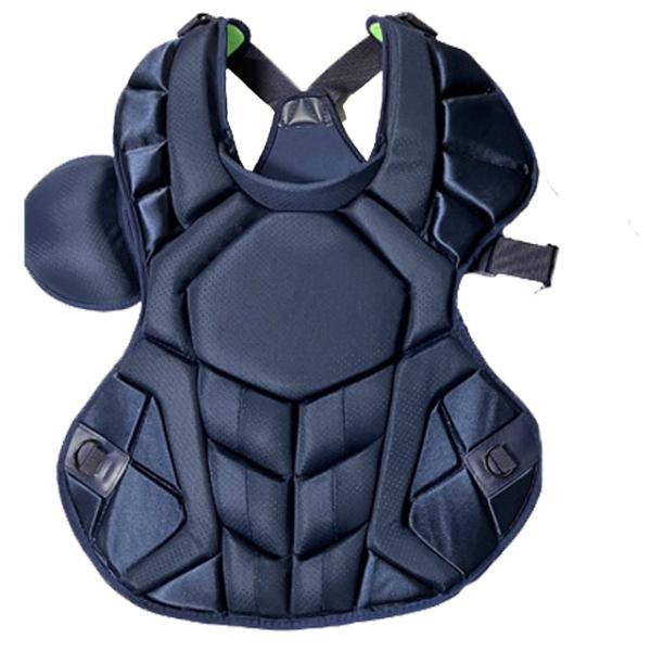 カラー：ネイビー特徴：『キャッチャーの進化をサポートするプロテクター』胸上部（心臓しんとう）保護のための対策として、アメリカ『NOCSAE』による安全基準を満たす素材配置と設計フィット感が高く、動きやすさを追求したくさび型の腹筋形状肩と喉の...