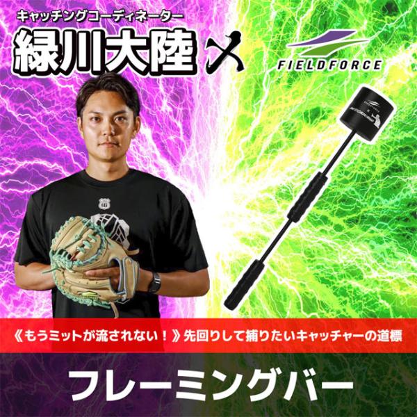 特徴：小学生・中学生を対象にキャッチングコーチを行いながら、プロ球団のキャッチングコーディネーターとして招集される程の「ビタ止め捕手」緑川大陸氏とフィールドフォースのコラボ商品が登場！もうミットが流されない！先回りして捕りたいキャッチャーの...
