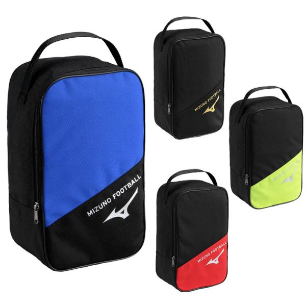 素材：ポリエステル（裏加工PU）サイズ：L20×W14×H34cmカラー：89/ブルー×ブラック90/ブラック×ブラック94/ブラック×ライム96/ブラック×レッド特徴：サッカースパイクとメンテナンス用品が収納可能なシューズケース。※ご注文...