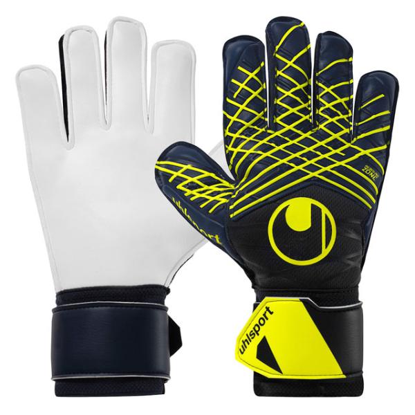 カラー：01/ネイビー×フローイエローパーム：ソフトカット：クラシック特徴：試合から練習まで使えるベストセラーパーム。グリップ力と耐久性のバランスが取れたソフト系パームのパフォーマンスモデル。・リバウンドゾーン・親指：内側巻き込み縫製・指股...