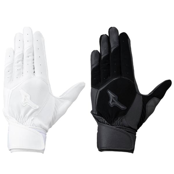 素材：平側素材：合成皮革 ／ 甲側素材：合成皮革、合成繊維カラー：10/ホワイト×ホワイト90/ブラック×ブラック特徴：ミズノ史上最高のフィット！手と手袋の高い密着性を可能にした伸縮素材を採用！■ゼロスぺ合皮（手甲側）手と手袋の一体感を可能...
