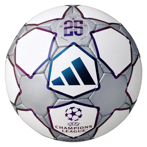 サイズ：4号球特徴：フィナーレの登場から25周年を記念して、UEFAチャンピオンズリーグ00-01シーズンのボールデザインからインスピレーションを受けたアニバーサリーモデル。星の先端と先端が結合するアイコニックなパネルシェイプ。・手縫い・人...