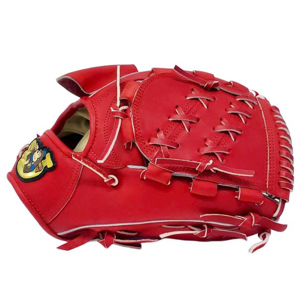 素材：天然皮革ポジション：ピッチャー用カラー：Rオレンジ×キャメル特徴：細胞レベルで投手の潜在能力と瞬発力を引き出す「BOMBER」最大11キロアップを叩き出した爆発力を生み出す前代未聞のグラブ小指、薬指にバランスを設定し、前腕を自然に回外...