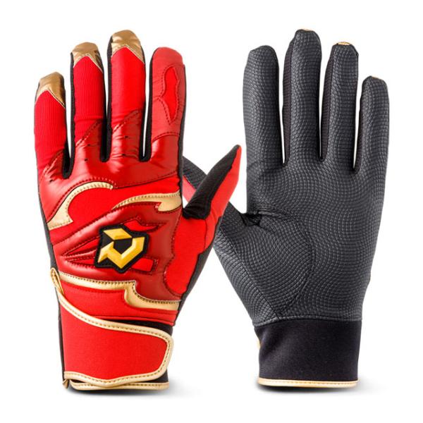 カラー：レッド素材：合成皮革、ポリエステル特徴：デザイン性、グリップ力、フィット感を追求したハイパフォーマンスモデル。■グリップ力の秘密【パワーネット生地採用】グリップ時に重要な役割を果たす小指と薬指のみにキックバックの強い生地(パワーネッ...