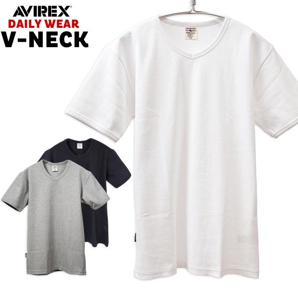 AVIREX アヴィレックス アビレックスDAILY S/S RIB V NECK T-SHIRTデイリー リブ Vネック Tシャツ78359340056143501-50【メール便(ポスト投函)のみ送料無料商品】■ カラー : ・WHIT...
