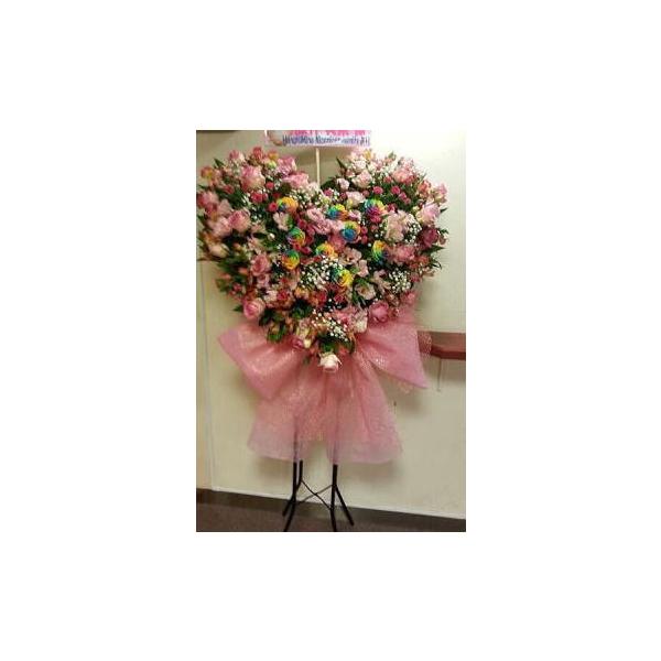 めずらしい生花とバルーンのスタンド花開店祝い、コンサート、お祝い。札付き。全体の高さ250ｃｍくらい　札付き札のメッセージをコメント欄にご記入下さい