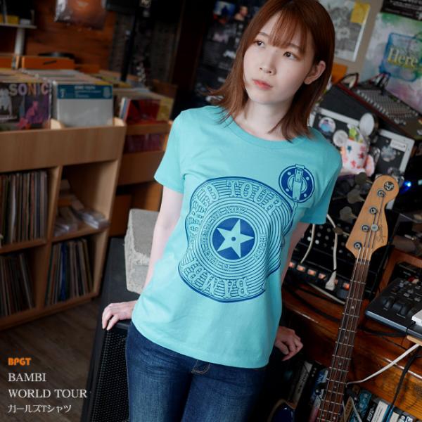 オリジナル・BPGT・シリーズ[ レディース ガールズ系 アイテム ]バンビバンドの架空のワールドツアーTシャツレコードにきざまれた、『IS ROCK DEAD OR NOT?』バンビのワールドツアーは、その答えを探す旅でもある♪＊今回は「...