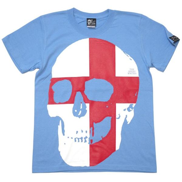 オリジナルThe Ghost Writer（ ザ・ゴーストライター ）シリーズ[ メンズ レディース ユニセックス / Skull PUNK ROCK ]人気のスカルTシャツのセント ジョージ クロス柄バージョン!!今回は、Tシャツで制作し...