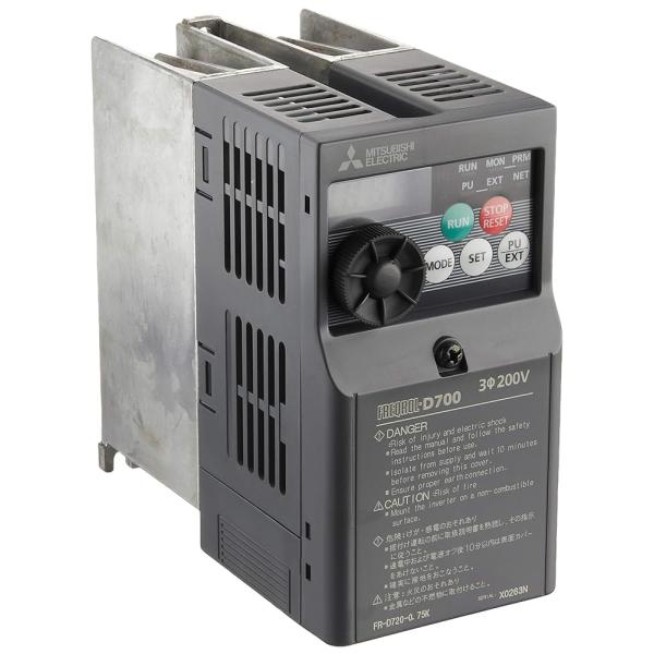 「商品情報」適用モーター容量（kW）：0.75電圧クラス：200Vクラス電源相数：3相入力制御方式：Soft-PWM制御/高キャリア周波数PWM制御（V/F制御、汎用磁束ベクトル制御、最適励磁制御を選択可能）出力周波数範囲：0.2〜400H...