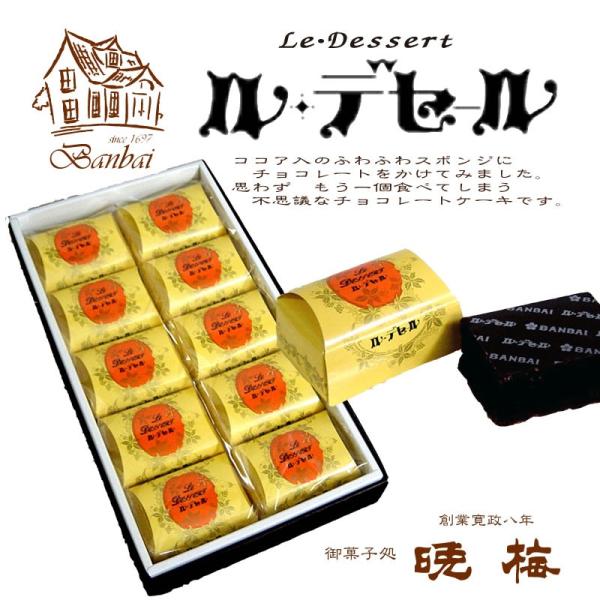 ふんわりやさしいチョコスポンジに、ビターなチョコレートをかけた半生タイプの お菓子です。おもわず　もう1個食べてしまう不思議なお菓子です。夏の時期には　冷蔵庫に入れていただくとチョコレートがパリッとして　さらにおいしくいただけます。■賞味期...