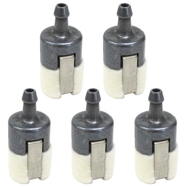 WFF01の社外燃料フィルターです。こちらは5個での価格となっております。2個・3個・5個・10個も出品しております。刈払機・チェンソー・散布機等に多く使われているタイプです。３０ｃｃ程度までの排気量に対応しています。サイズを十分ご確認の上...