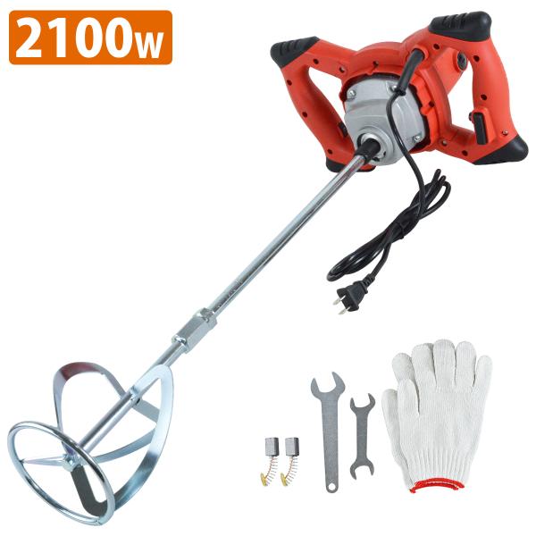 ●消費電力：2100Wのハイパワーで重粘度材料も楽々混練●速度調整：6段階の可変速機能で、材料に応じた最適な撹拌が可能です。●操作性抜群：握りやすく滑りにくいグリップ付きの両手ハンドル設計です。また、ロック機能付きでボタンを押し続ける必要は...