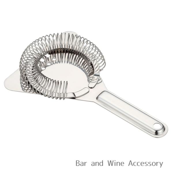 ミキシンググラスやボストンシェーカーとあわせてお使いください。カクテルを注ぐ際に中の氷やフルーツの種や皮などがグラスに入らないように濾過するためのもの。スプリングにより、いろいろなサイズのミキシンググラスやボストンシェーカーなどに合わせられ...