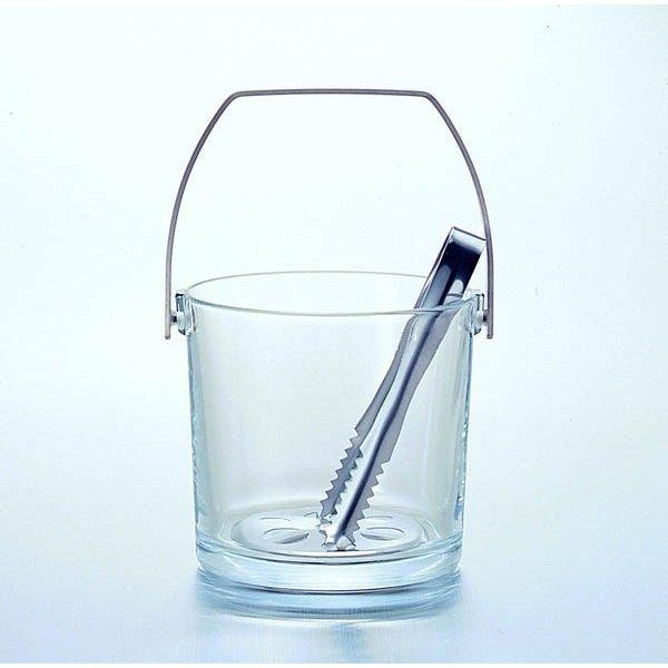 生産国：日本サイズ：口径134mm　高さ：125mm　最大径：141mm　容量：1200cc材質：ソーダガラス吊り手・トング・水切り：ステンレス