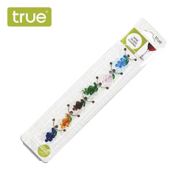 いろんな色のブドウのグラスマーカーです。6種各1個ずつのセット本体サイズ：約20×45材質：ガラス、アルミ