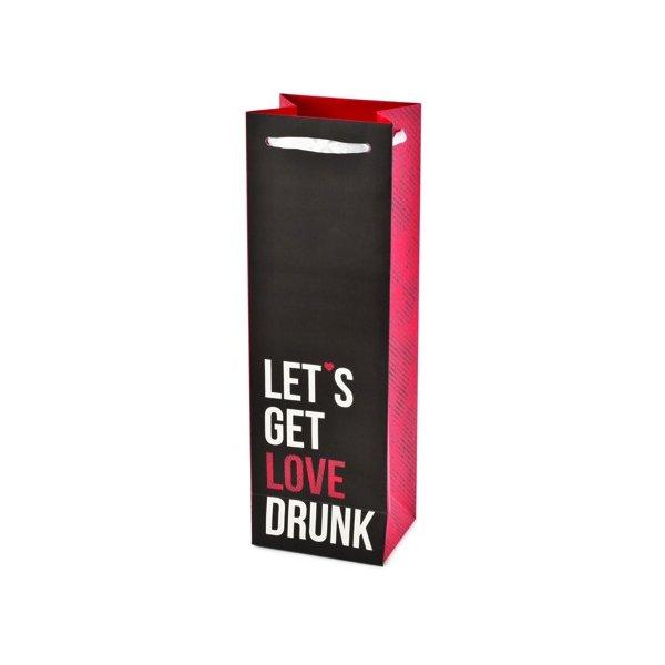 ボトル用ギフトバッグLet's Get Love Drunk本体サイズ：W115×D90×H356材質：紙