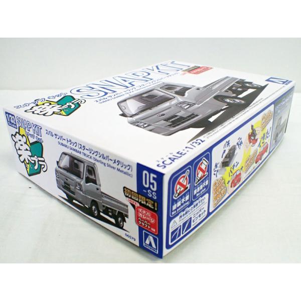 1/32 スバル サンバー トラック スターリングシルバーメタリック アオシマ 自動車 プラモデル 楽プラ スナップキット No.5-SS※初回生産分はメーカー都合により終了します。お届けする商品に初回生産特典が付属しない場合がありますので...