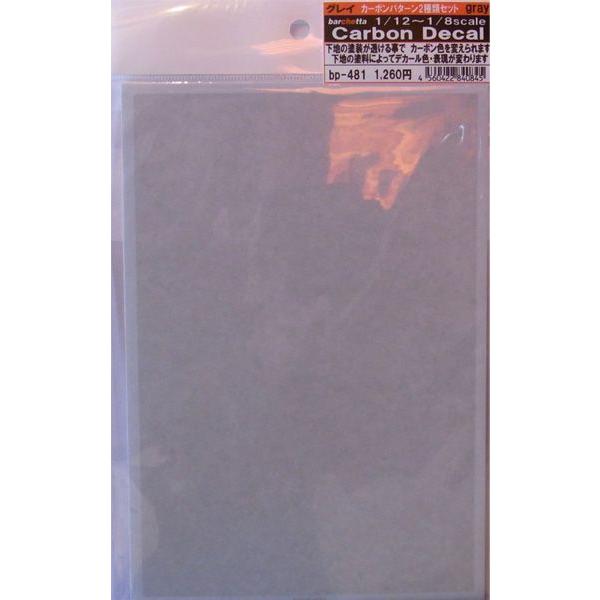Carbon Decal 1/12〜1/8scale対応 カーボンパータン（２枚セット）　メタリックグレー 【Carbon　Decal　metallic gray】 カーボンは堅いイメージがあります。軟化剤を使えば簡単に巻き込みたい所に貼る...