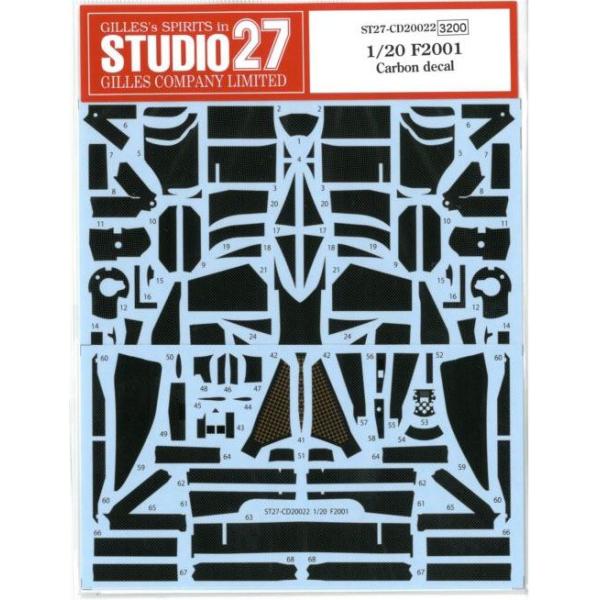 CD20022 1/20 F2001 Carbon decal