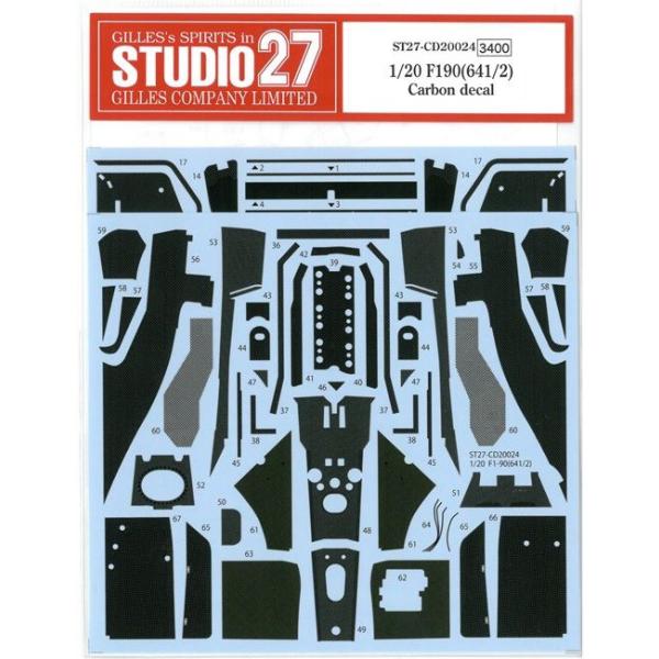 CD20024 1/20 F190 (641/2) Carbon decal (F社1/20 F1-90対応）