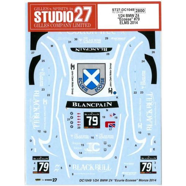 DC1049 1/24 BMW Z4 "Ecosse" #79 ELMS 2014 (F社1/24対応)