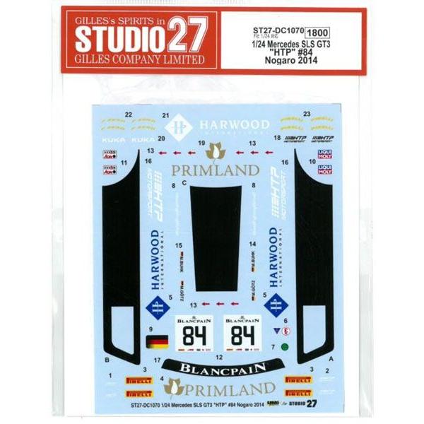 DC1070 1/24 Mercedes SLS GT3 ”HTP” #84 Nogaro 2014 (F社1/24 対応)