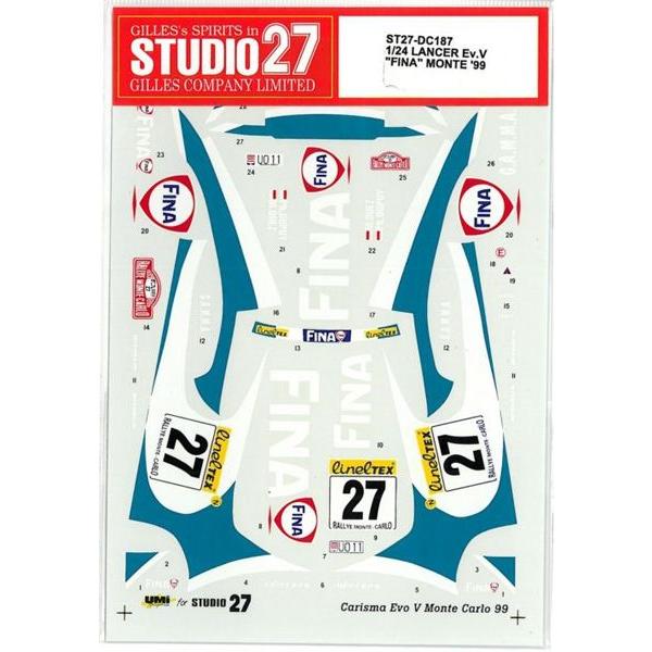 DC-187　1/24 LANCER　 Evo.V "FINA" MONTE '99