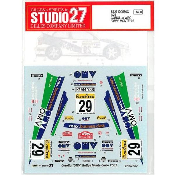 DC-550C　 1/24 TOYOTA COROLLA WRC"OMV"MONTE'02