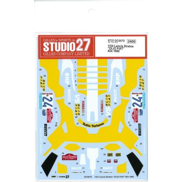 DC567D　1/24 Lancia Stratos "OLIO FIAT"#24 1980 (H社1/24 Lancia Stratos対応）