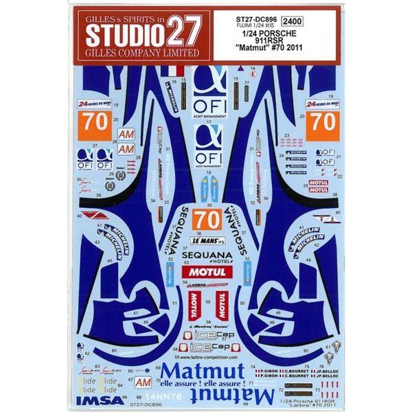 DC-896 1/24 PORSCHE 911 RSR "Matmut" #70 2011 (F社1/24対応）
