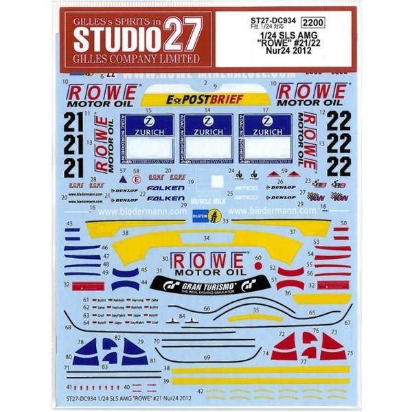 DC-934 1/24 SLS AMG "ROWE" #21/22 Nur24 2012 (Ｆ社1/24対応）