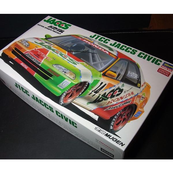 JTCC ジャックス シビック【ハセガワ 1/24】シビックのレースバージョンを再生産!第4弾は、1994年シーズンからのレギュレーション変更により投入されたジャックスカラーのシビックフェリオです。本キットの足回りは、従来パーツによりローダ...