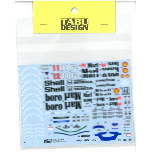 1/20 MP4/4 フルスポンサーデカール（T社対応）