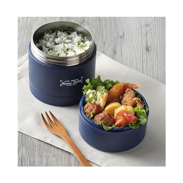 真空二重構造で温かさ持続。ランチタイムの楽しみも広がります。外径11cmのコンパクトサイズで、中身はしっかり入る大容量仕様！おかず容器は電子レンジOK！(ふたを外して)お昼に温かいご飯を楽しめます。おかず容器にはパッキン付きのふたが付いてい...