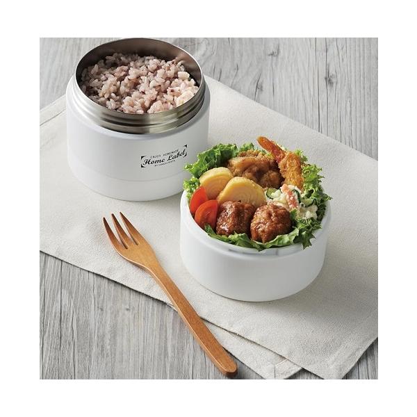 真空二重構造で温かさ持続。ランチタイムの楽しみも広がります。外径11cmのコンパクトサイズで、中身はしっかり入る大容量仕様！おかず容器は電子レンジOK！(ふたを外して)お昼に温かいご飯を楽しめます。おかず容器にはパッキン付きのふたが付いてい...