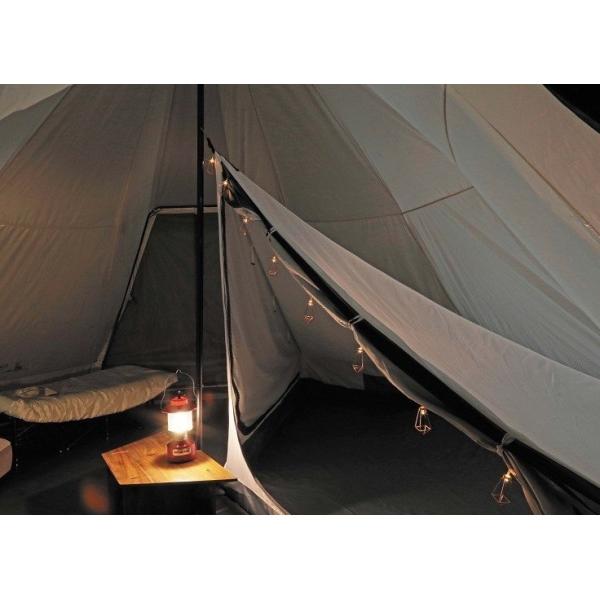 ●8通りの光るパターンがキャンプサイトを楽しく、美しく彩ります。暖色LED採用。●テントの出入口やクイックシェード、インナーテントに取り付けて、テントのライトアップに。飾り付けとしてもおしゃれ。●暖色LEDの使用で暖かみのある空間に●アウト...