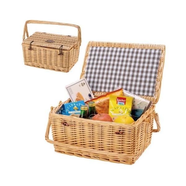 [同梱不可] ・・・・・こちらは他商品との同時購入が不可の商品です。必ず当商品のみでお買い求めください。柳で編んだ、ふた付き・内布付きワンハンドルバスケット。ピクニックや遠足、運動会などに最適なおしゃれに持ち運べる優しい雰囲気のバスケット。...