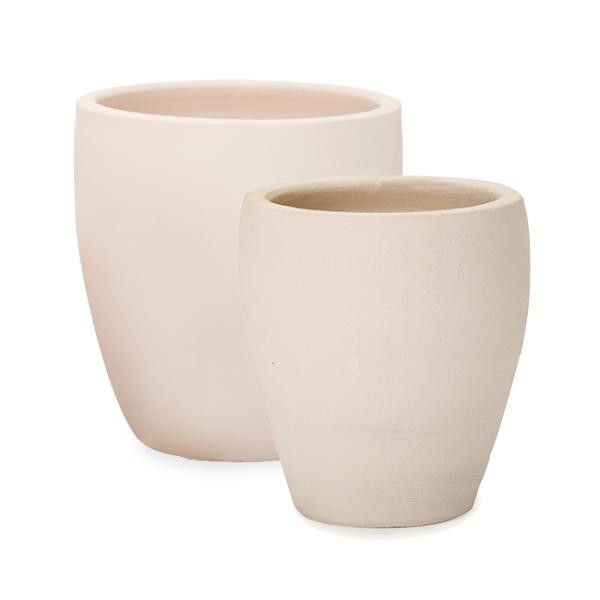 植木鉢/おしゃれ/テラコッタ/素焼き鉢/小型/中型/白土規格：8号 / 外寸 24cm / 高さ 24cm / 容量 6.5L素材：テラコッタ規格：6号 / 外寸 18cm / 高さ 20cm / 容量 3L素材：テラコッタ