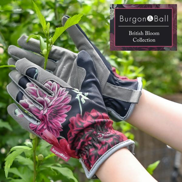 290年もの歴史がある英国 Burgon&amp;Ball社製のガーデングローブです。British Bloomコレクションは、庭園で最も愛されているダリアと芍薬の花々を、大胆かつ美しくあしらった見事なデザインです。19世紀初頭の植物図鑑や...